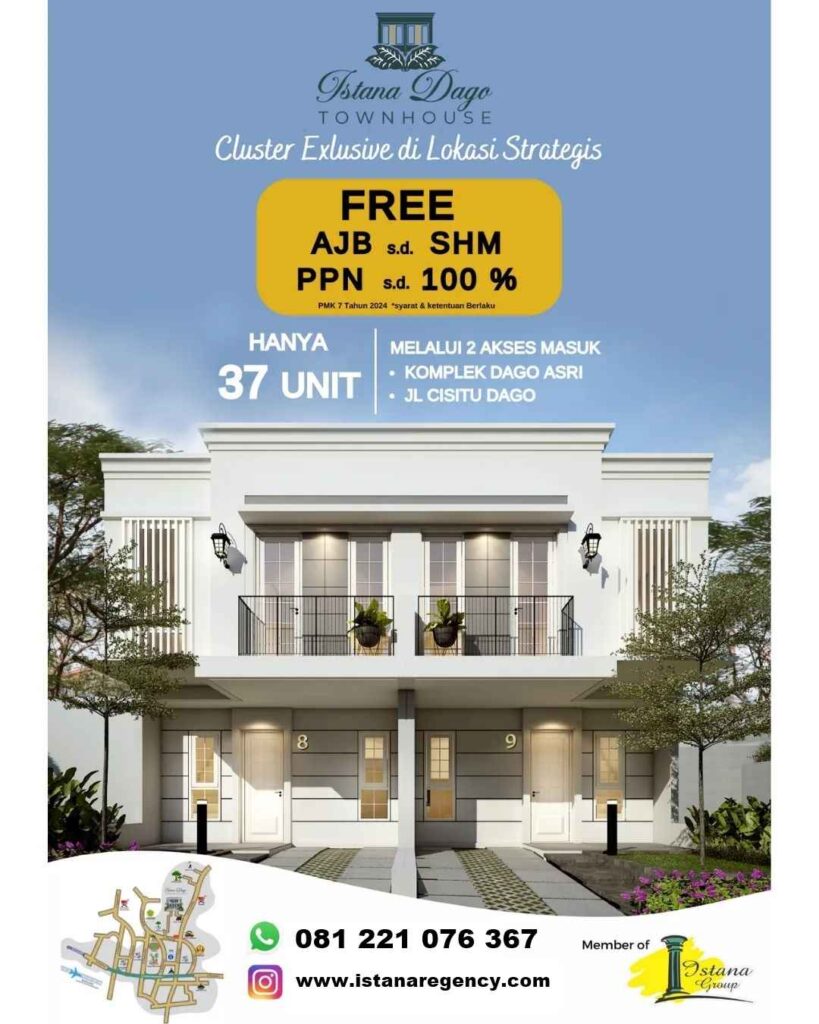 Istana Dago Town House, Cluster Exclusive di Dago Bandung